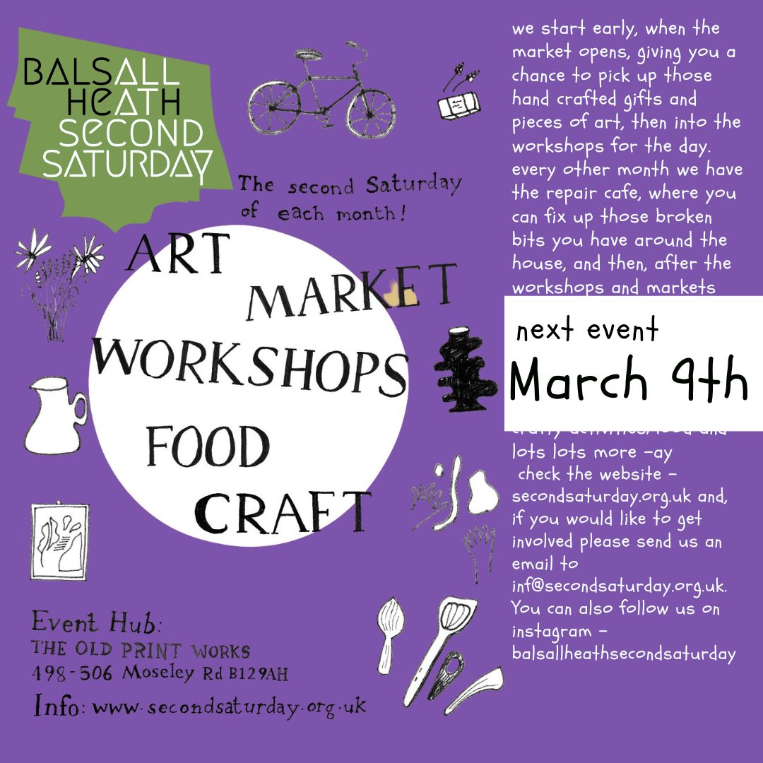 Balsall Heath Second Saturday – every second saturday of the month