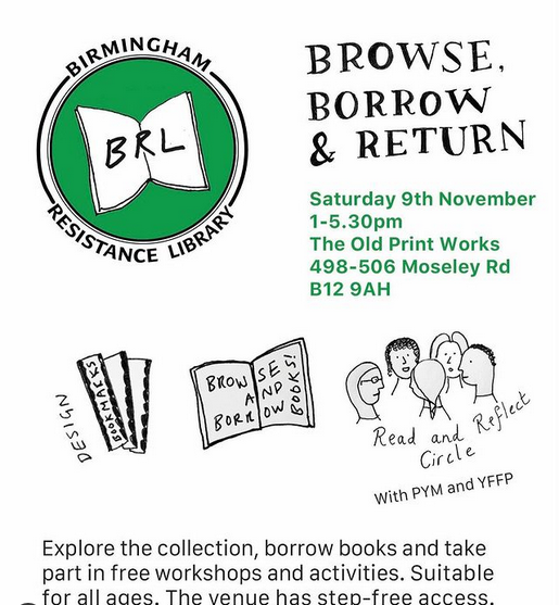 Birmingham resistance Library – Balsall Heath Second Saturday